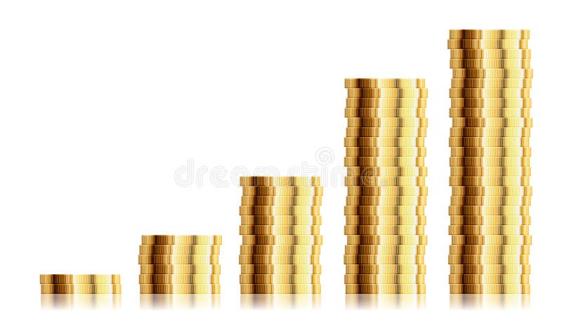 Coin stacks stock illustration. Illustration of investment - 55898565
