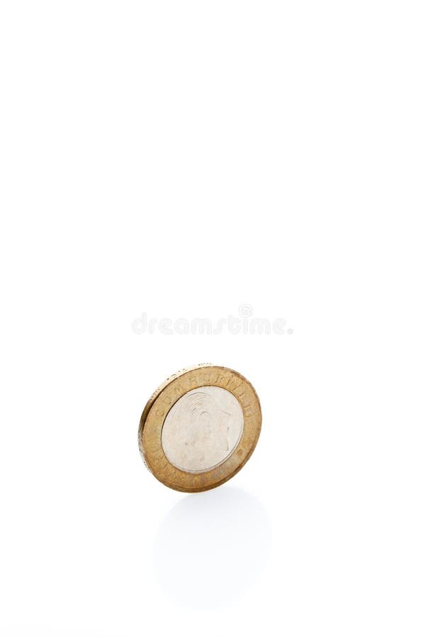 Coin is standing on edge stock image. Image of circle - 28344727