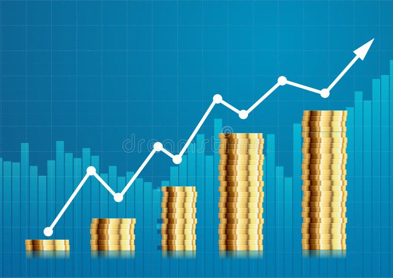 Coin stock chart stock illustration. Illustration of chart - 55898125