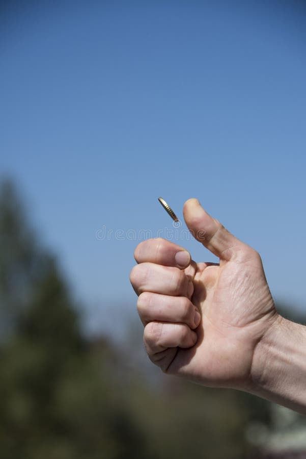 Coin toss, decision maker stock photo. Image of conceptual - 179622482