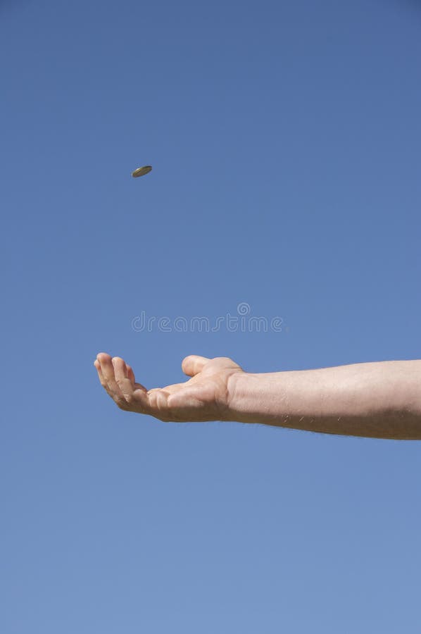 Coin toss, decision maker stock image. Image of conceptual - 179622637