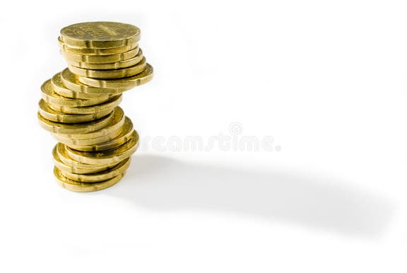 Coin tower stock photo. Image of financial, yellow, savings - 7439926