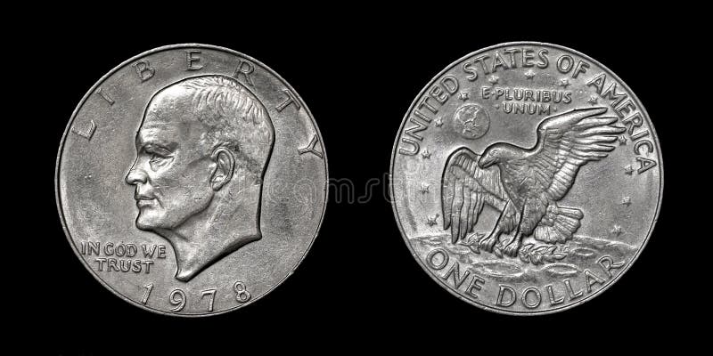 Coin of USA (one Dollar) - Obverse and Reverse Stock Photo - Image of ...