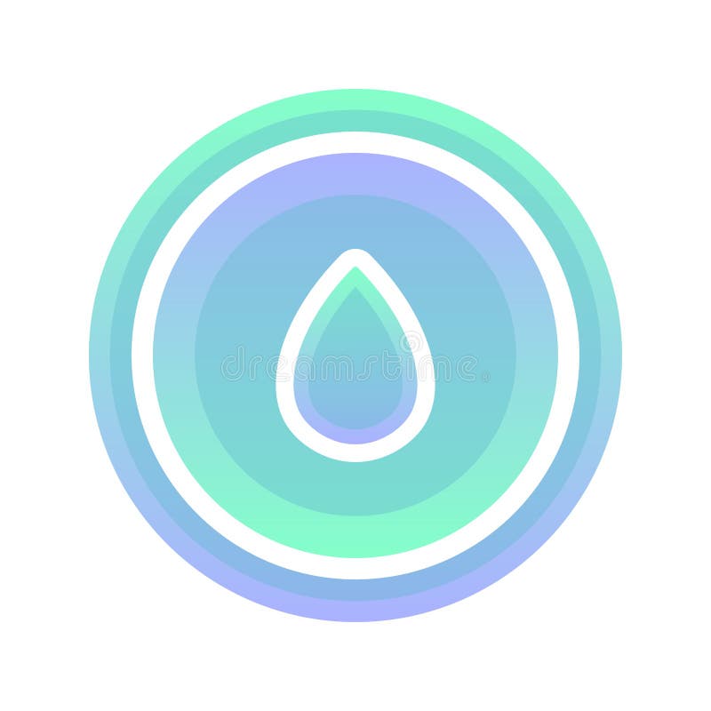 Coin Water Gradient Logo Design Template Icon Stock Vector ...