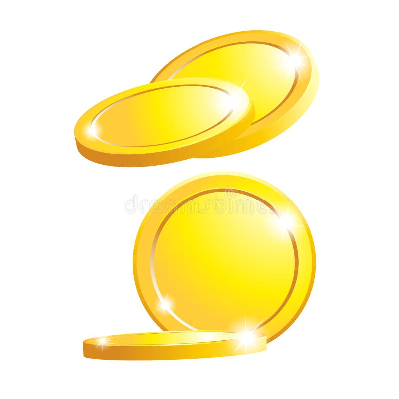 Coin on White Background Isolated Object Abstract Stock Illustration ...