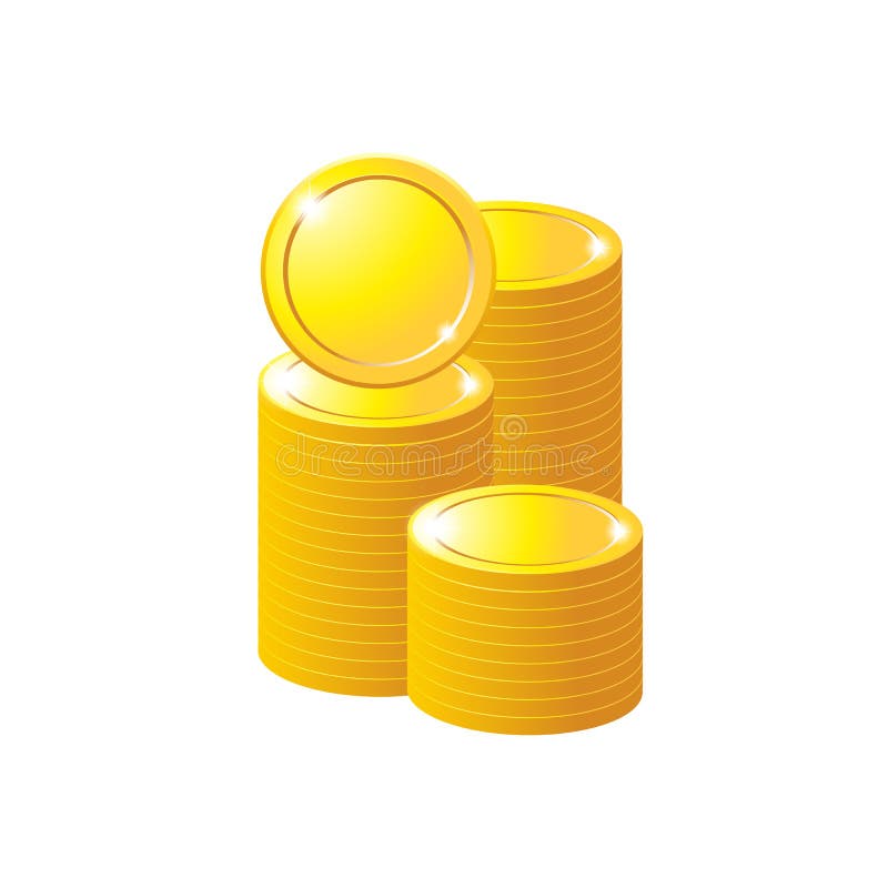 Coin on White Background Isolated Object Abstract Stock Illustration ...