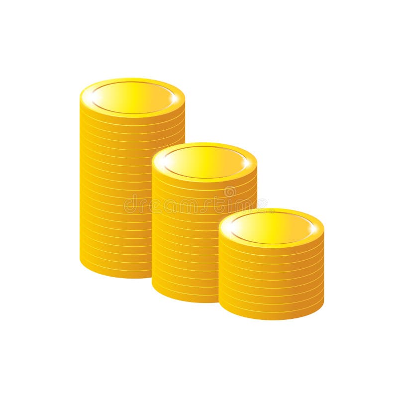 Coin on White Background Isolated Object Abstract Stock Illustration ...