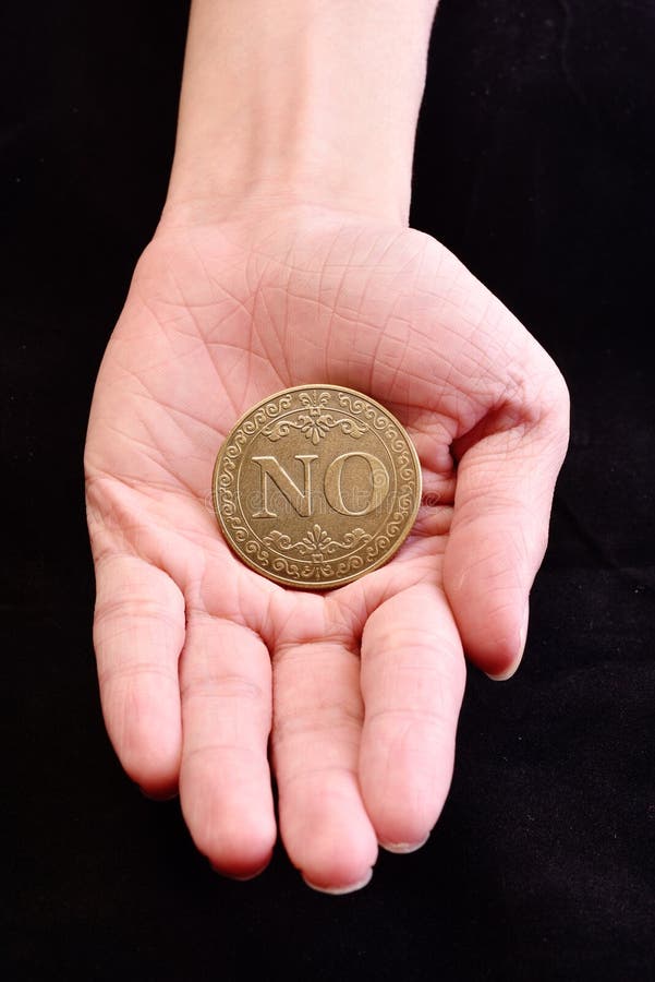 Two Faces of a Coin: Yes and No Stock Image - Image of background, flip ...