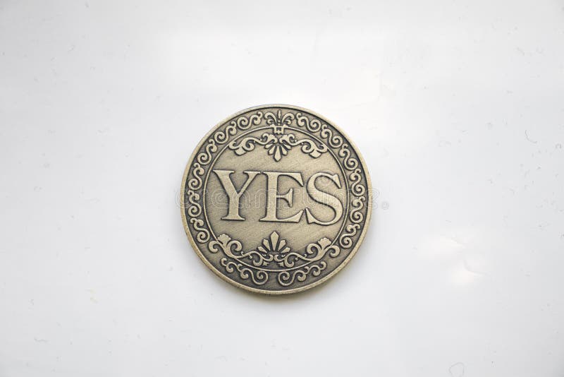 Coin `Yes` or `No` in a Hand Stock Image - Image of money, finance ...