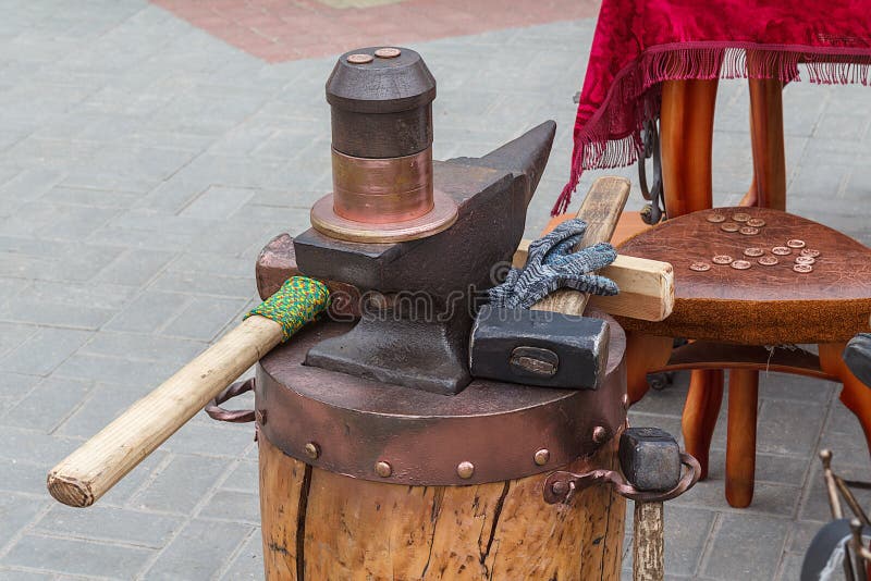 Striking coins stock photo. Image of history, stricking - 15938860