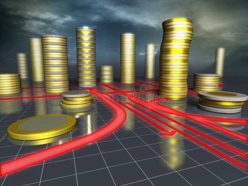 Coins stock illustration. Illustration of projections - 12004343