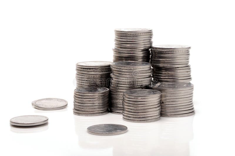 Stack of coins stock photo. Image of cash, cent, credit - 14714088