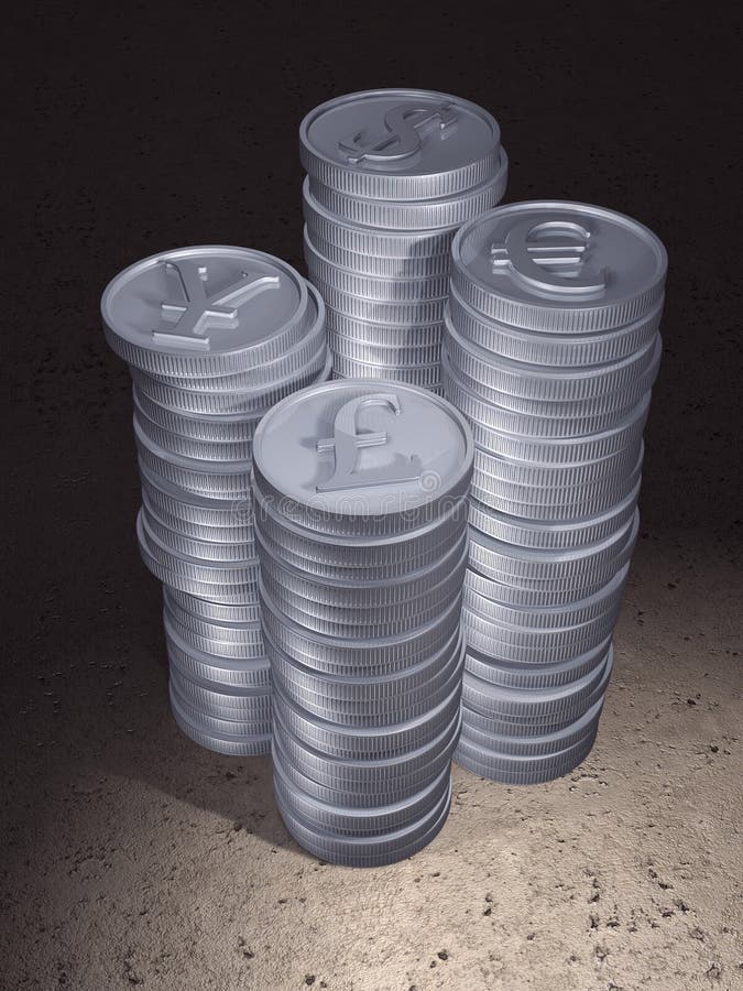 Coins 3d stock illustration. Illustration of penny, bank - 6212672