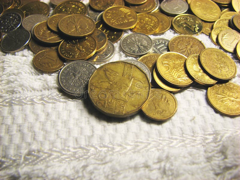 Scattered coins stock image. Image of cent, dollar, gold - 3292283