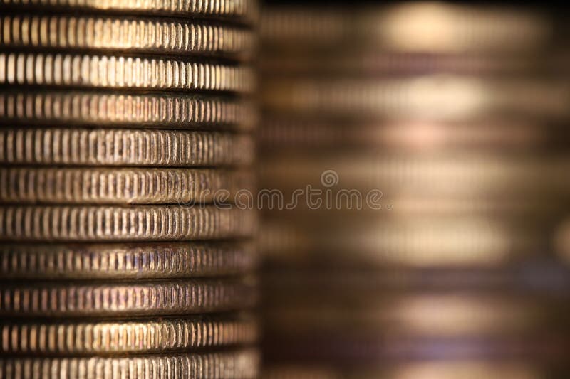 Stack of Coins in Close-up, Texture of Old Coins Stock Photo - Image of ...