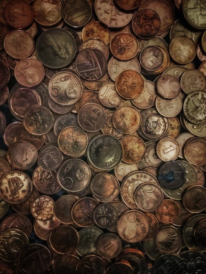 Coins from All Over the World. Stock Photo - Image of bank, abstract ...