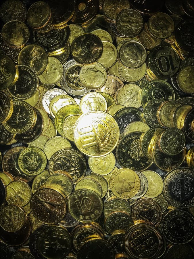 Coins from All Over the World. Stock Image - Image of abstract, europe ...
