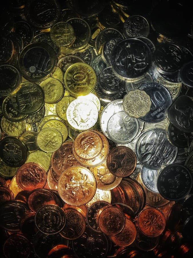 Coins from All Over the World. Stock Photo - Image of antique, change ...