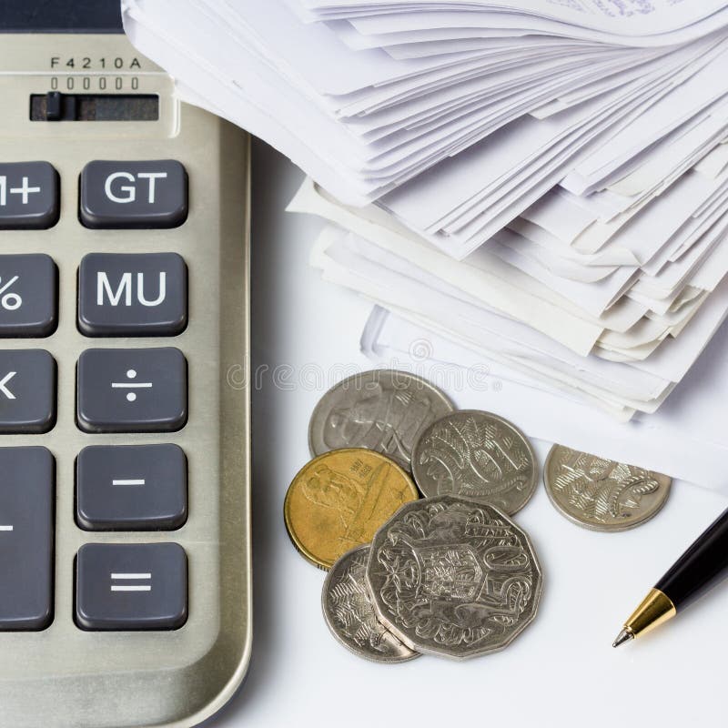 Coins stock image. Image of paper, accounting, objects - 32716785