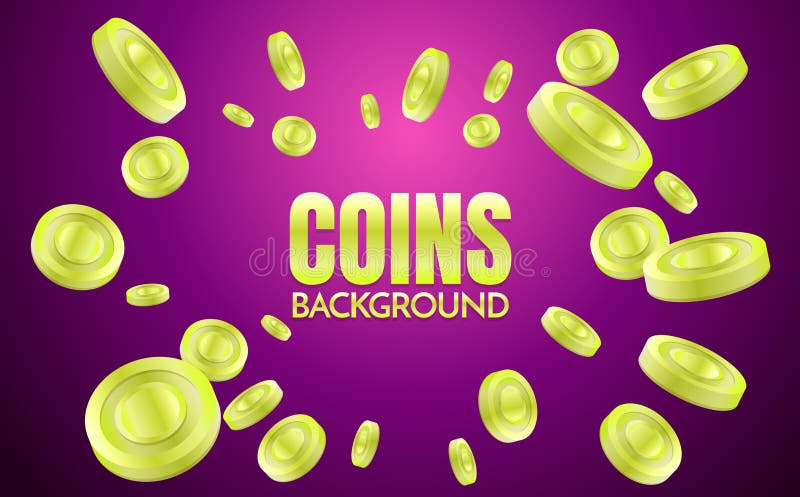 Coins Background Template Vector Stock Vector - Illustration of market ...