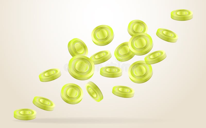 Coins Background Template Vector Stock Vector - Illustration of ...