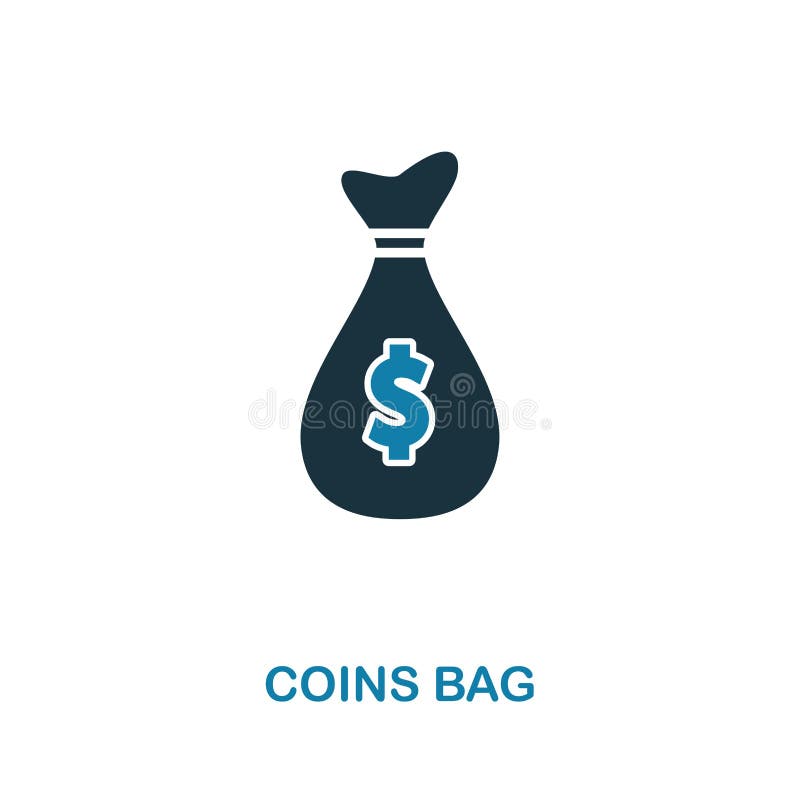 Coins Bag Icon. Simple Element Illustration. Coins Bag Pixel Perfect ...