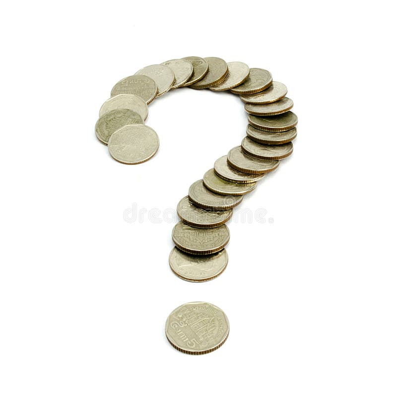 Coins Forming a Question Mark Sign Stock Photo - Image of currencies ...