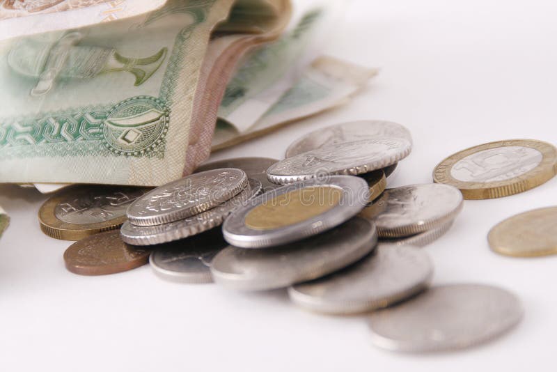 Coins and bank notes stock image. Image of arabic, bank - 22079901