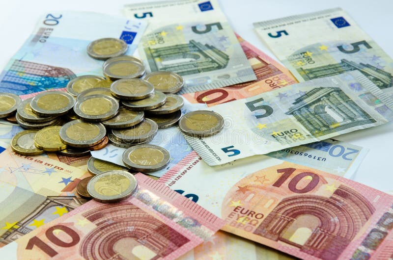 Coins and banknotes stock photo. Image of treasure, growth - 57652340