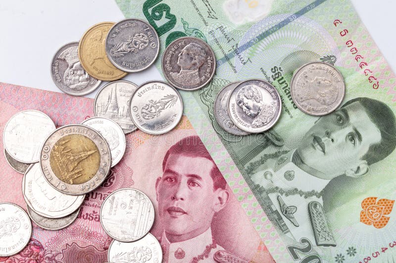 Coins and Banknotes of Thailand. Close-up Editorial Stock Photo - Image ...