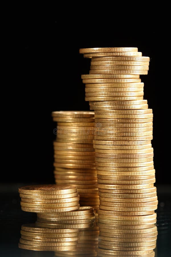 Stack of coins isolated stock photo. Image of growth, coin - 1917296