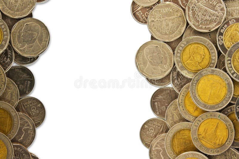 Coins border stock image. Image of bank, investment, five - 22308557