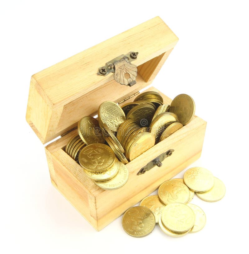 Coins in a box stock photo. Image of container, concept - 37131944