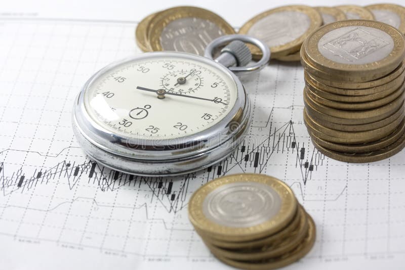 Coins on a chart stock image. Image of sell, coin, sale - 7731177