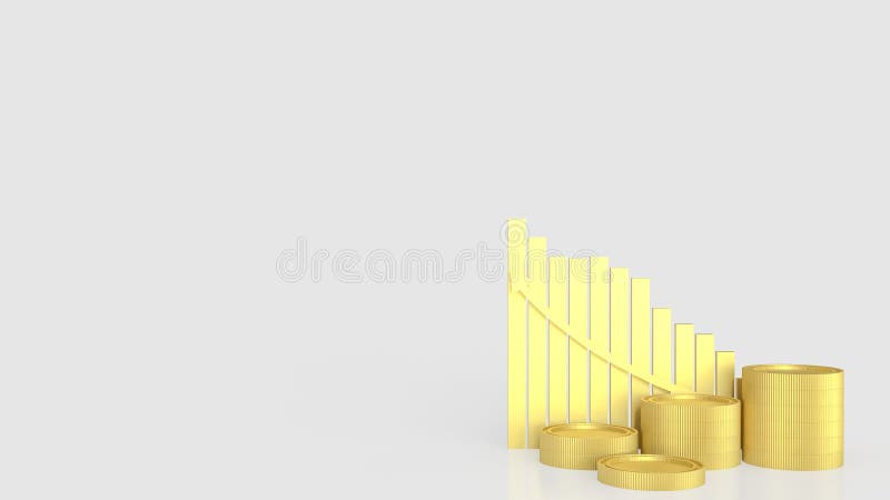 The Coins and Chart for Business Concept 3d Rendering Stock ...