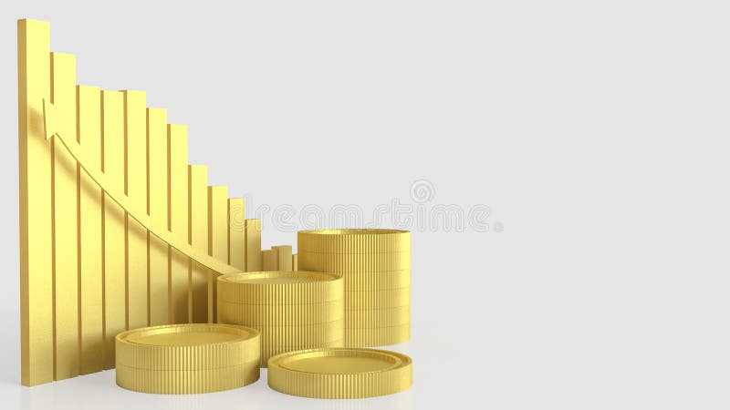 The Coins and Chart for Business Concept 3d Rendering Stock ...