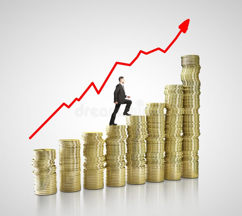 Coins chart stock image. Image of money, making, rise - 33873399