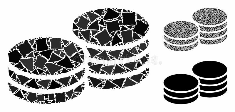 Coins Composition Icon of Bumpy Items Stock Illustration - Illustration ...