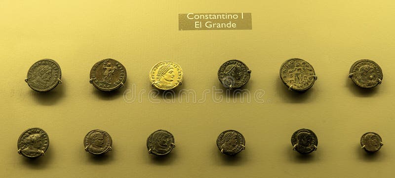 Coins of Constantine I the Great Stock Image - Image of numismatics ...