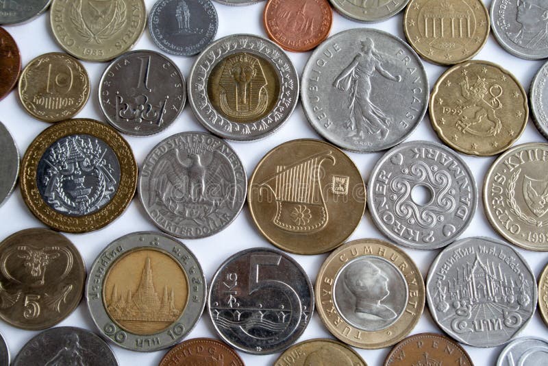 The Coins from Different Countries Stock Photo - Image of country ...