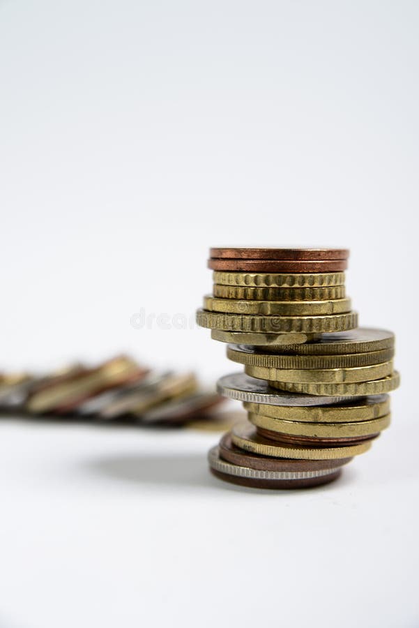 Coins of Different Shapes and Metals Placed on the Top of Each Other ...