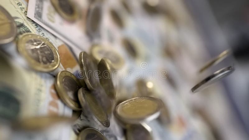 Coins Fall in Piles in Macro Stock Footage - Video of cryptocurrency ...
