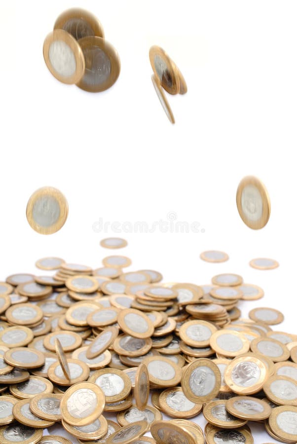 Coins Falling stock image. Image of financial, rich, real - 5102863