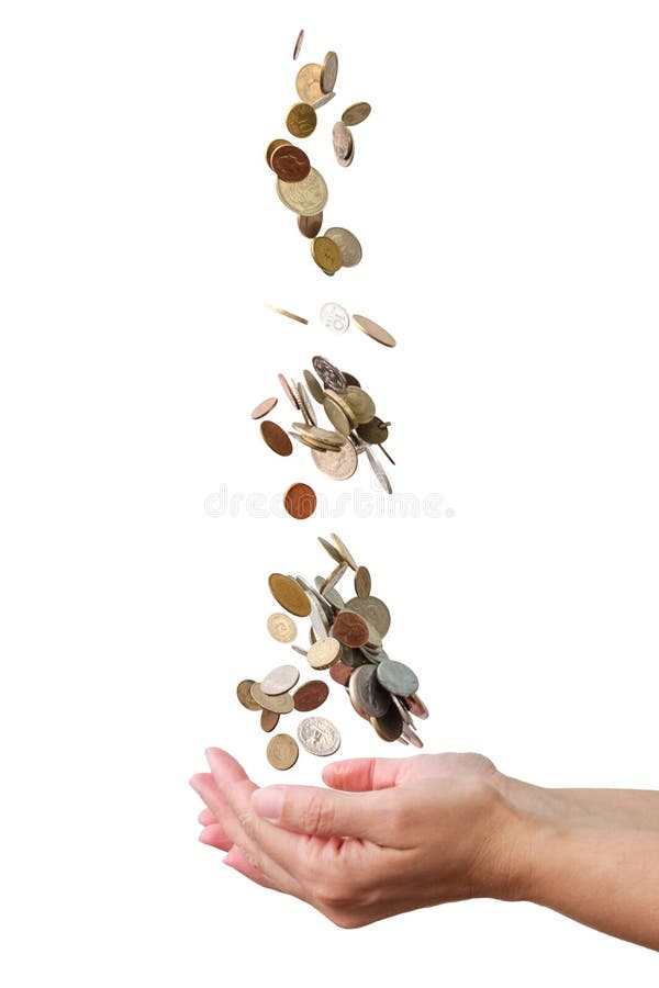 108 Gold Coins Falling Hands Stock Photos - Free & Royalty-Free Stock ...