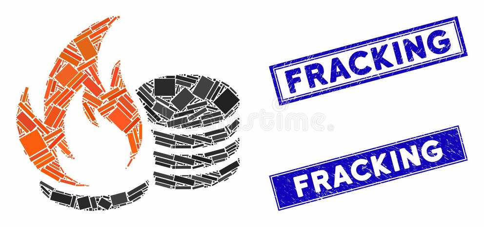 Coins Fire Disaster Mosaic and Distress Rectangle Fracking Stamps Stock ...