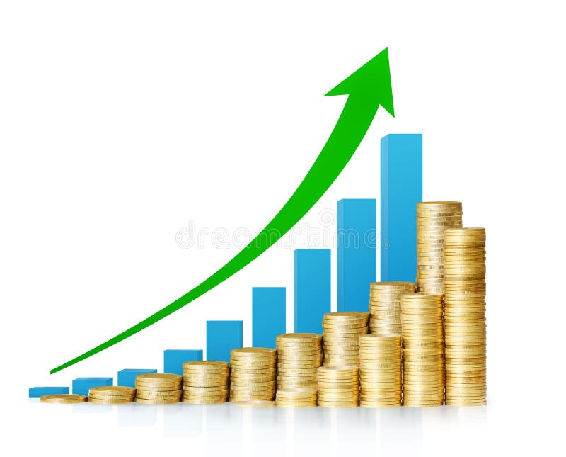 Coins graph stock market stock photo. Image of currency - 60359588