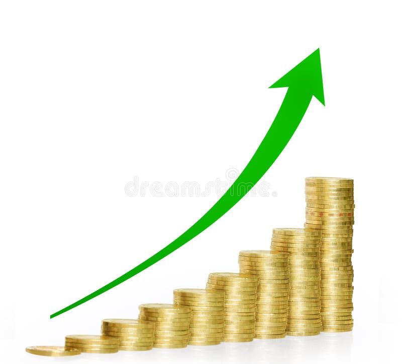 Coins graph stock market stock photo. Image of currency - 60359588