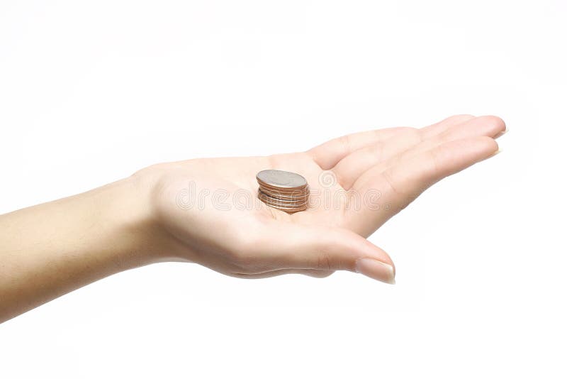 Coins In Hand Picture. Image: 4459269