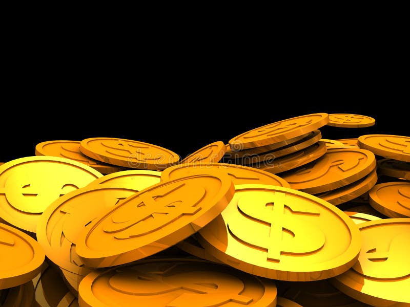 Coins heap stock illustration. Illustration of money, bottom - 8926660