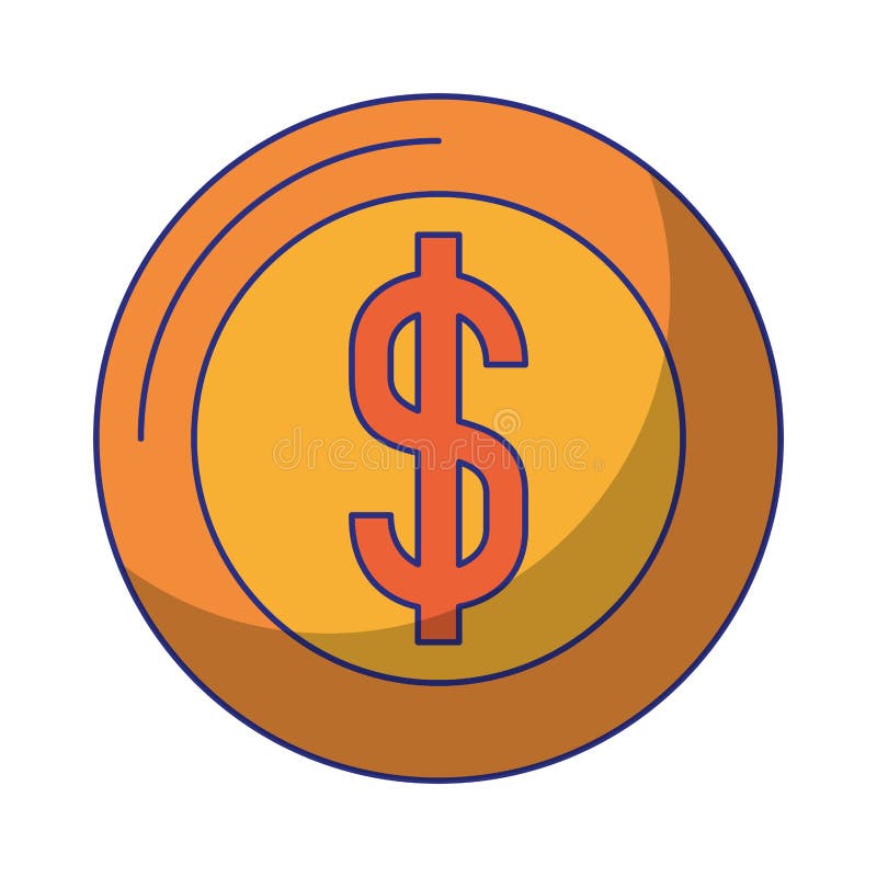 Coins icon cartoon stock vector. Illustration of golden - 146295676